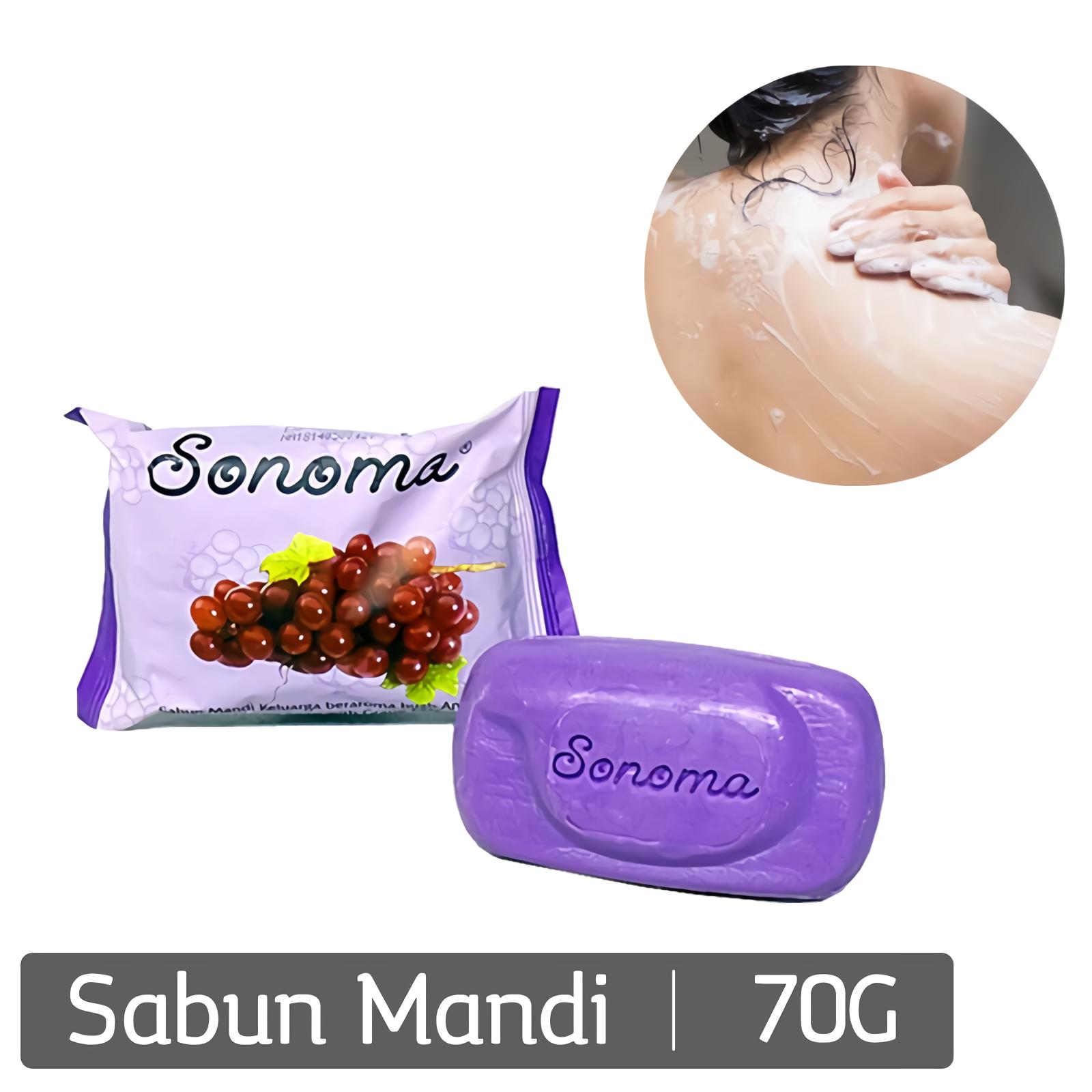 SONOMA Sabun Mandi Batang Shower Bar Aroma Anggur 70G Natural Fruity ...