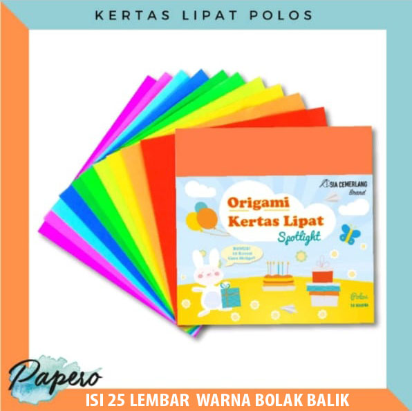 Kertas Lipat 2 Sisi 20x20 Cm / Origami Paper Prime Warna Fluorescent 2 ...