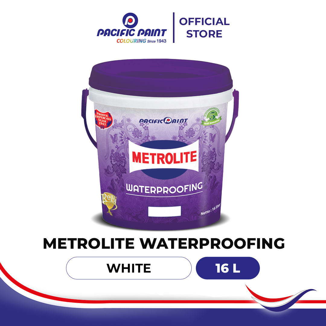 Metrolite Waterproofing-Cat Dinding Eksterior- WHITE-16liter | Lazada ...