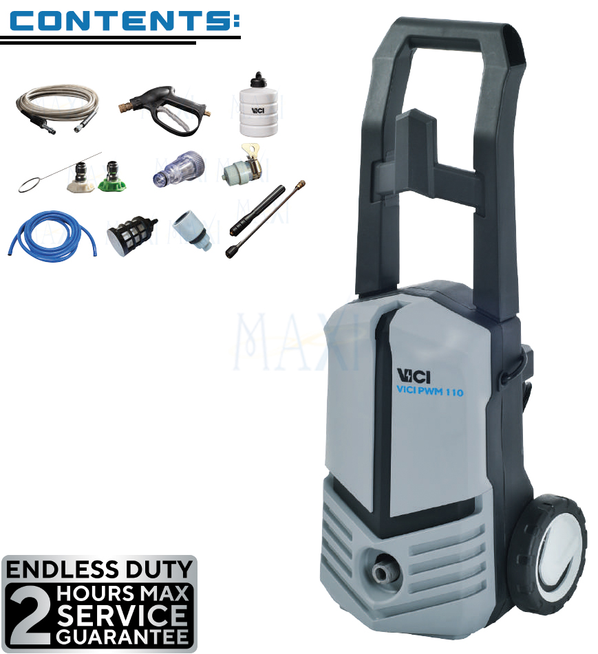 VICI Pressure Washer PWM 110 - Mesin pencuci tekanan tinggi HEAVY DUTY 130 Bar - MAXITOOLS ...