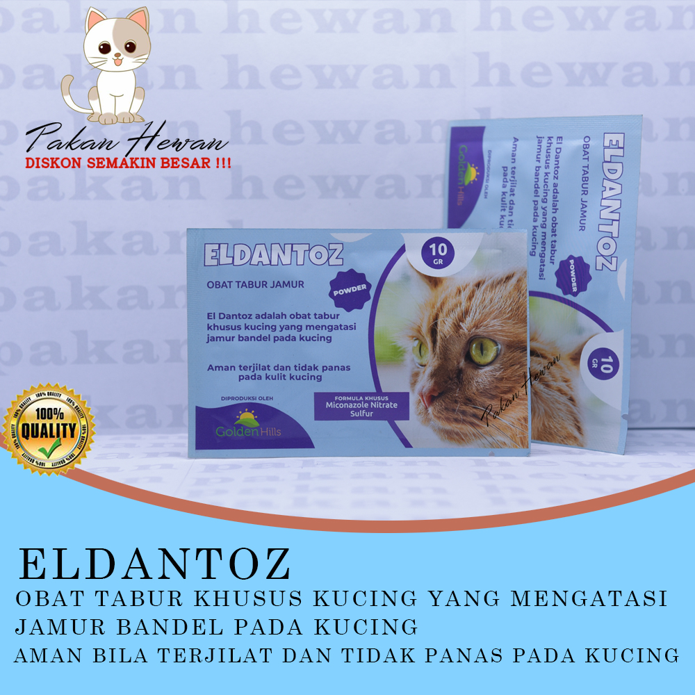 El Dante Cat - Miconazole Nitrat Powder Anti Jamur Kutu pakan hewanpets ...