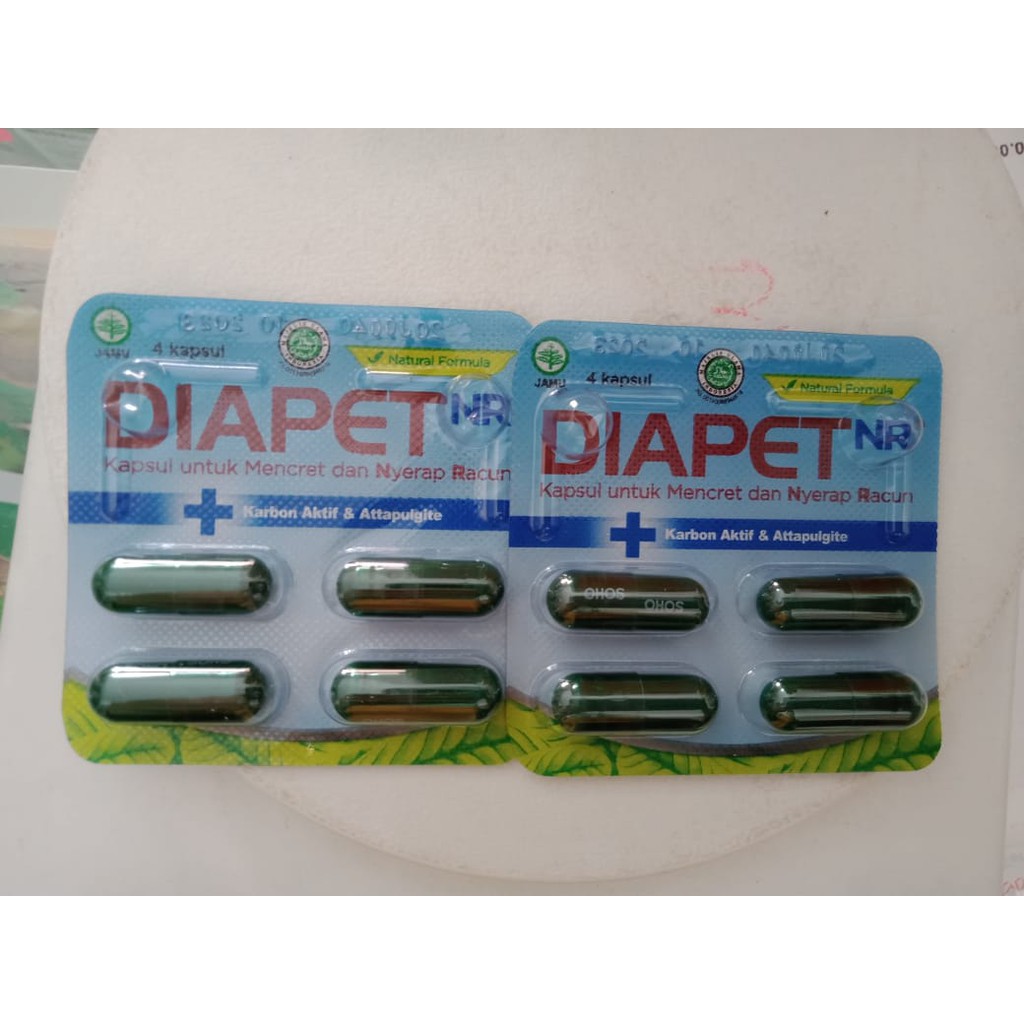 Diapet Strip 4 Kapsul | Kapsul Untuk Mencret & Nyerap Racun | CAPSULES ...