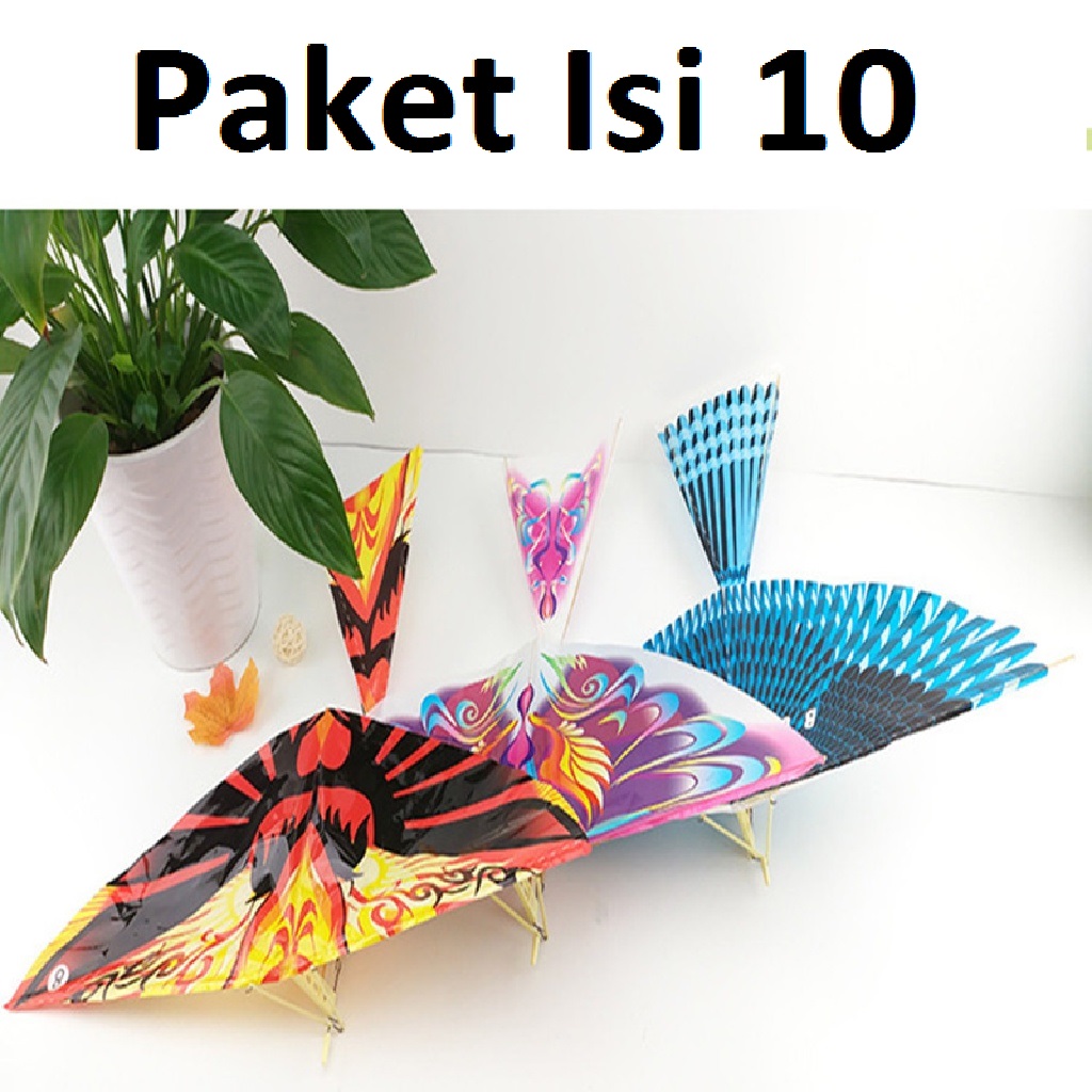 Paket Isi 10 Mainan Burung Tenaga Karet Rubber Band Powered Ornithopter ...
