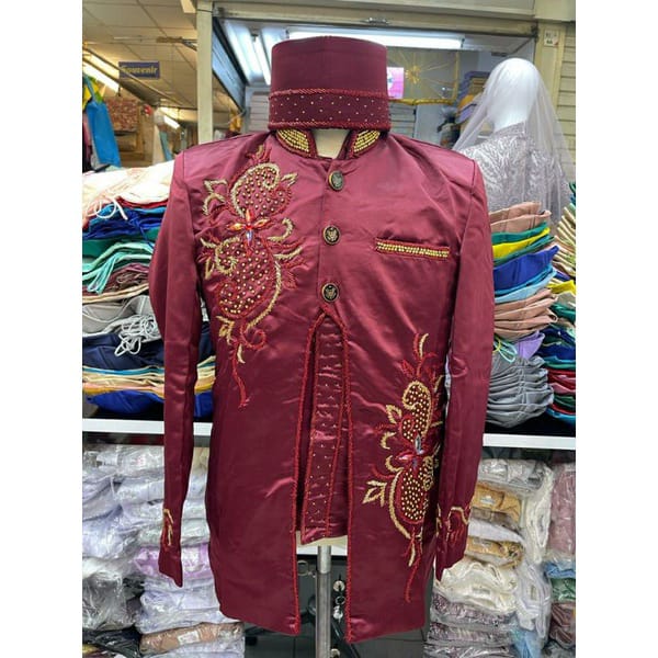 HS BESKAP PRIA KANCING 3 PAYET / BESKAP PENGANTIN BRIDAL LENGKAP DENGAN ...