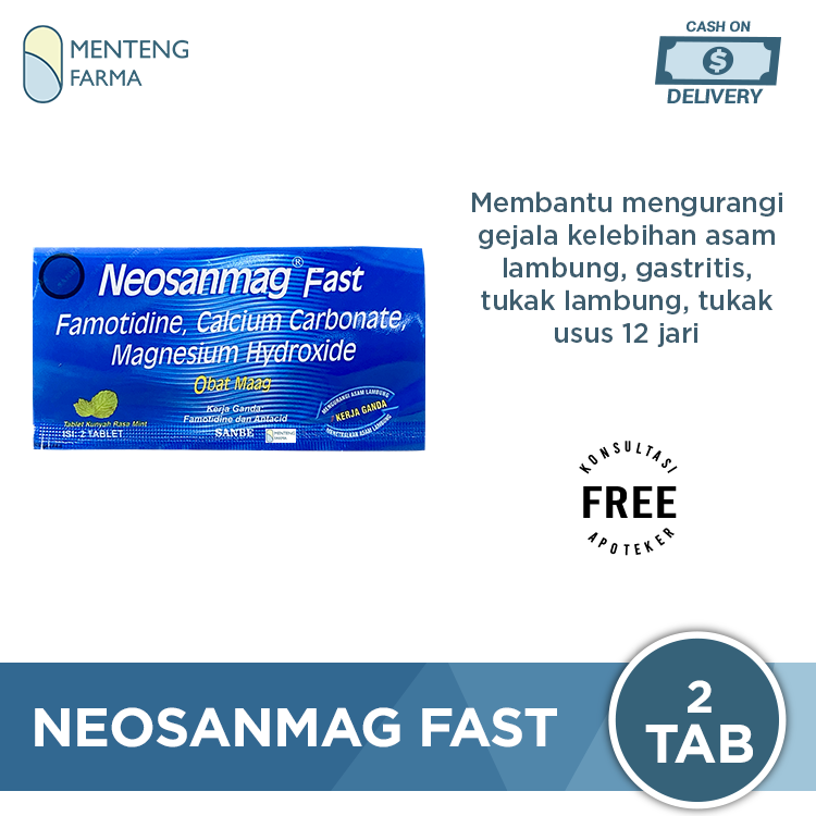 Neosanmag Fast 2 Tablet - Obat Maag dan Asam Lambung | Lazada Indonesia