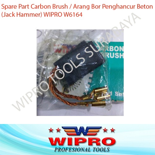 Carbon Brush Arang Bor Penghancur Beton Jack Hammer WIPRO W6164 W-6164 ...