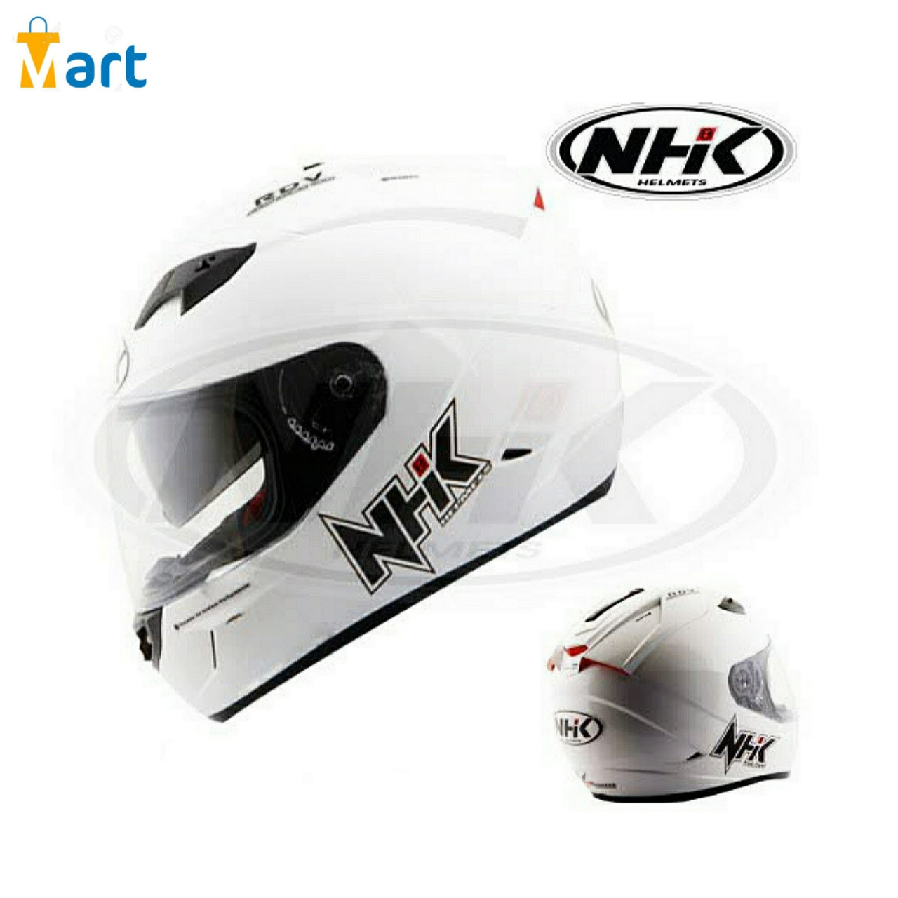 Hlem nhk gp 1000 doble visor warna puih original NHK | Lazada Indonesia