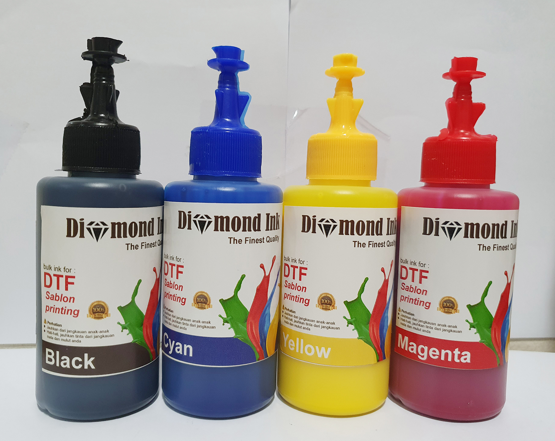 Paket Tinta DTF Diamond Ink 1 Paket 4 Warna 100ml Grade A | Lazada ...