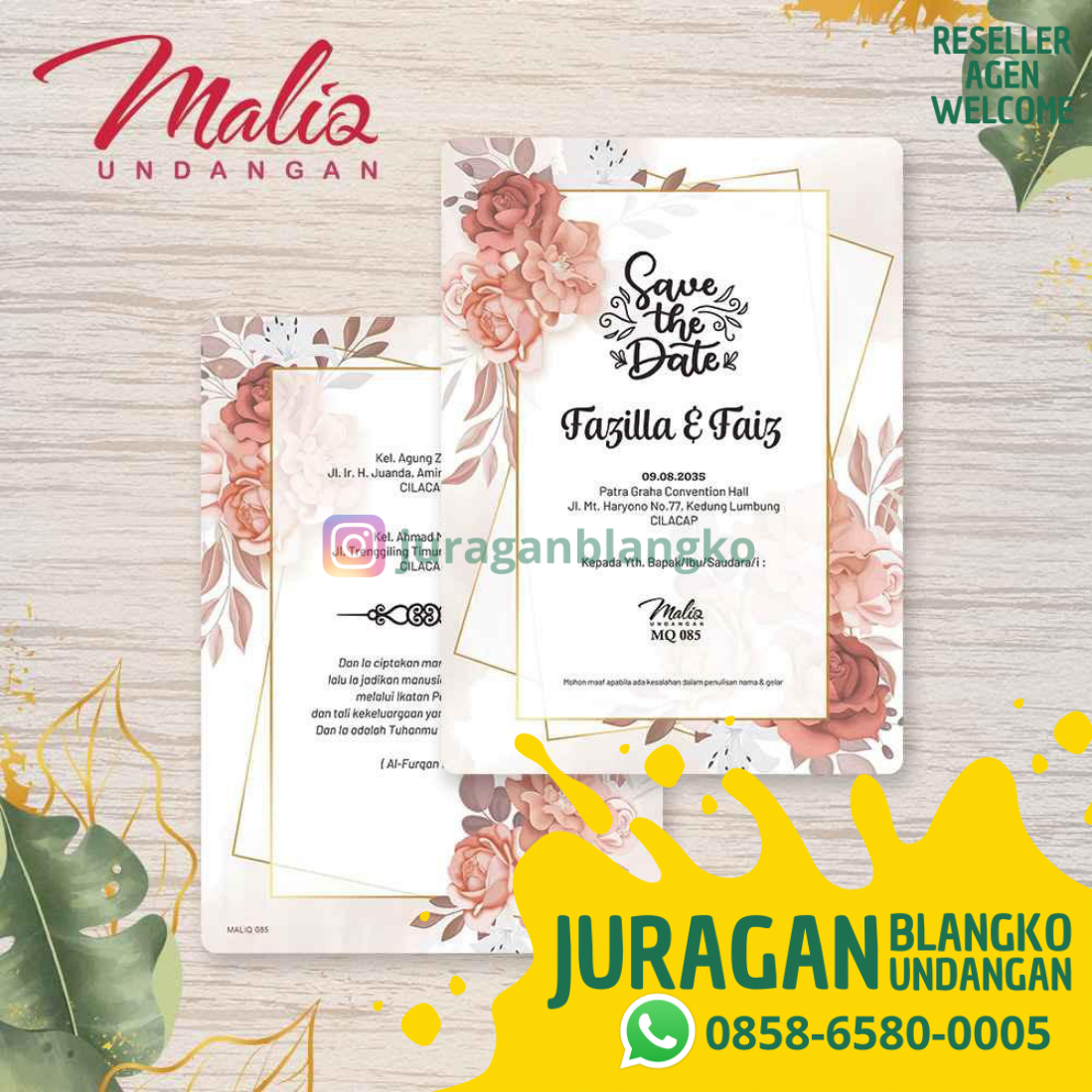 BLANGKO UNDANGAN PERNIKAHAN MALIQ 85 JURAGAN BLANGKO | Lazada Indonesia