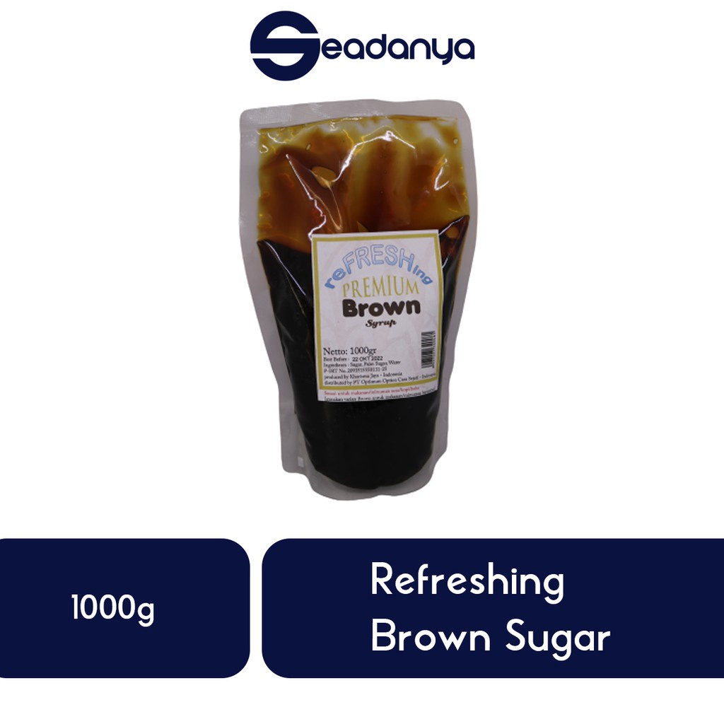 Refreshing Brown Sugar Syrup 1kg - Sirup Boba Kekinian - Topping ...