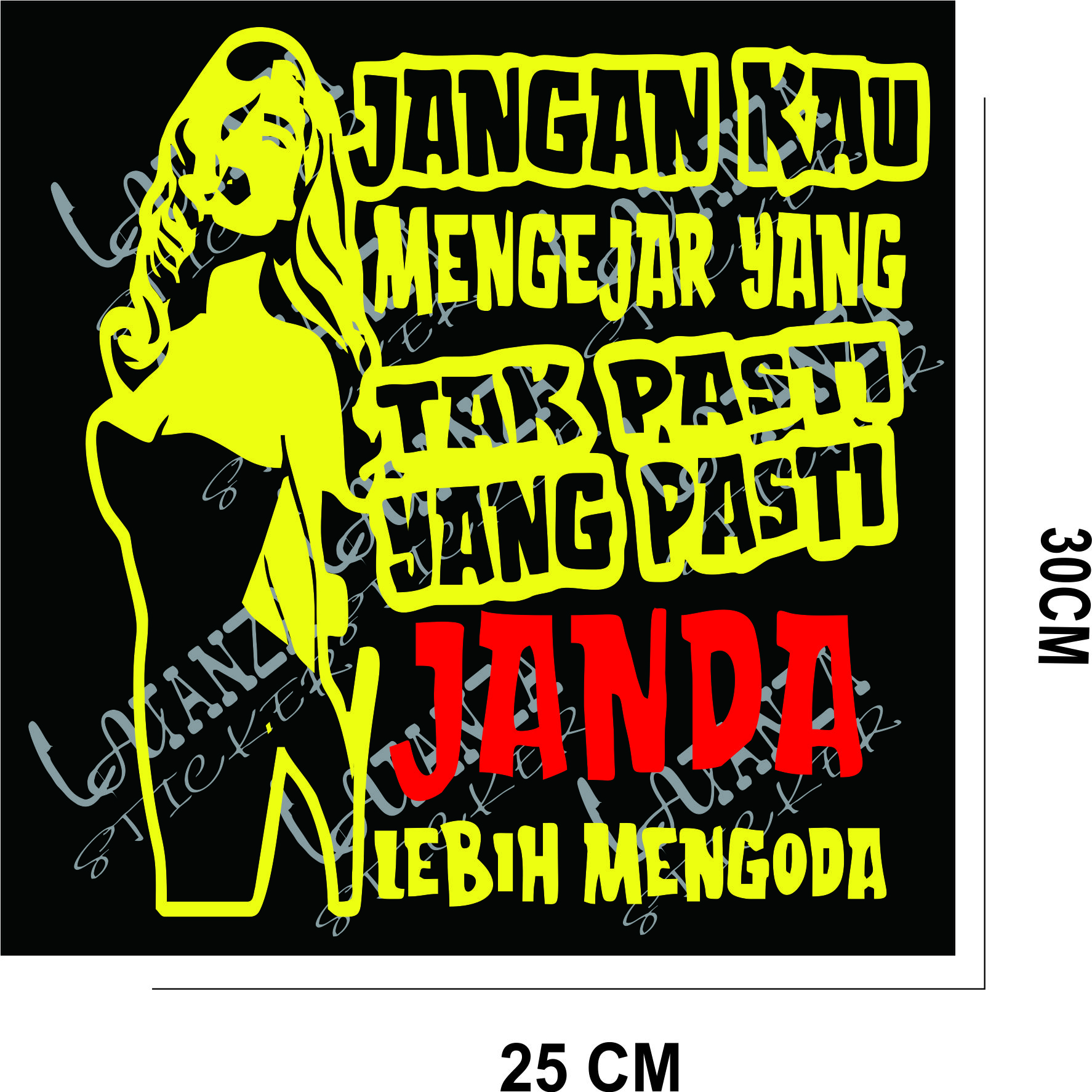 cutting sticker mobil stiker kata kata keren untuk body dan kaca mobil ...