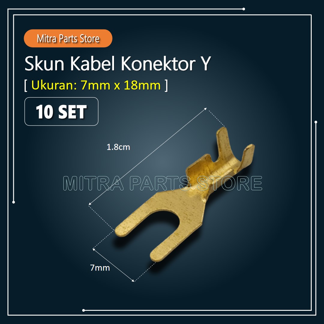 Skun Kabel Motor Model Y - 10 PCS untuk Soket Kabel Motor Socket Kabel ...