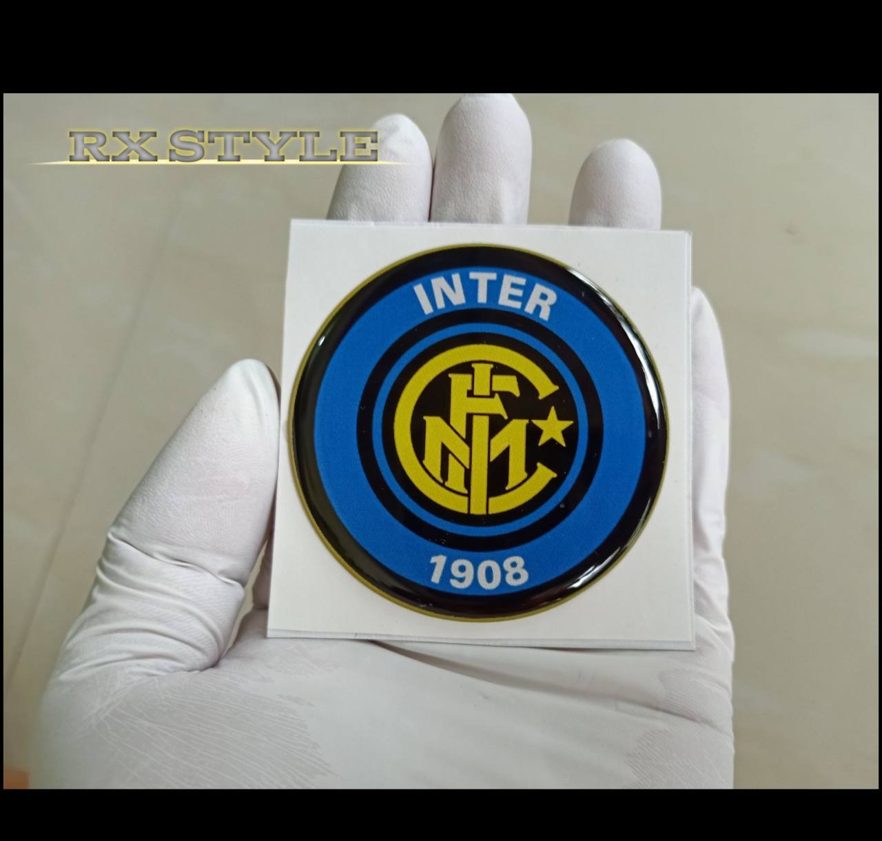 Stiker timbul logo Inter Milan sticker emblem resin lentur | Lazada ...