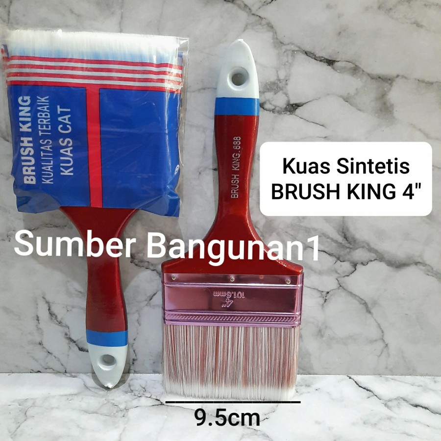 Kuas sintetis 4" brush King 888 kuas cat tembok besar halus nylon ...