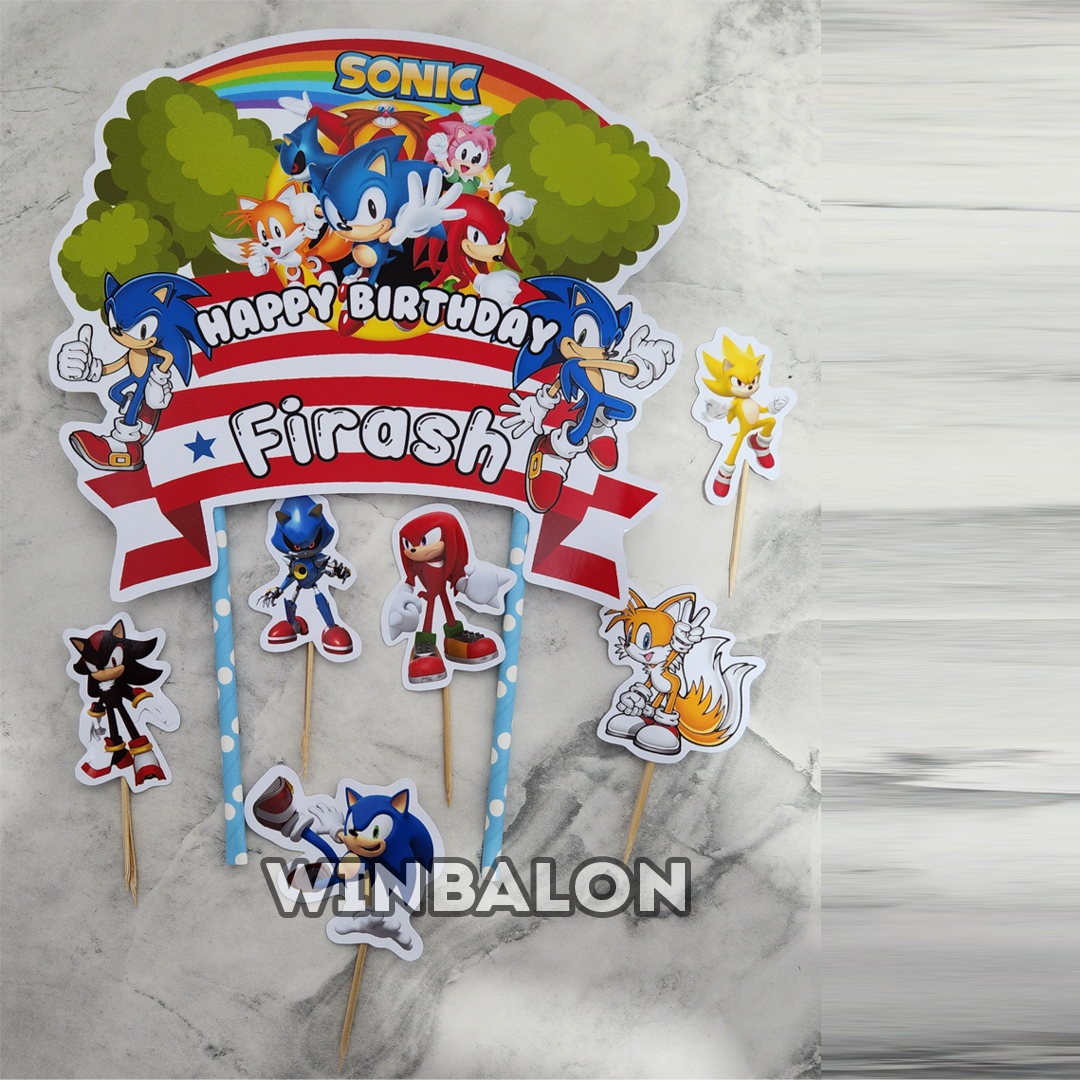 Topper Cake Custom Nama Mewah Sonic | Lazada Indonesia