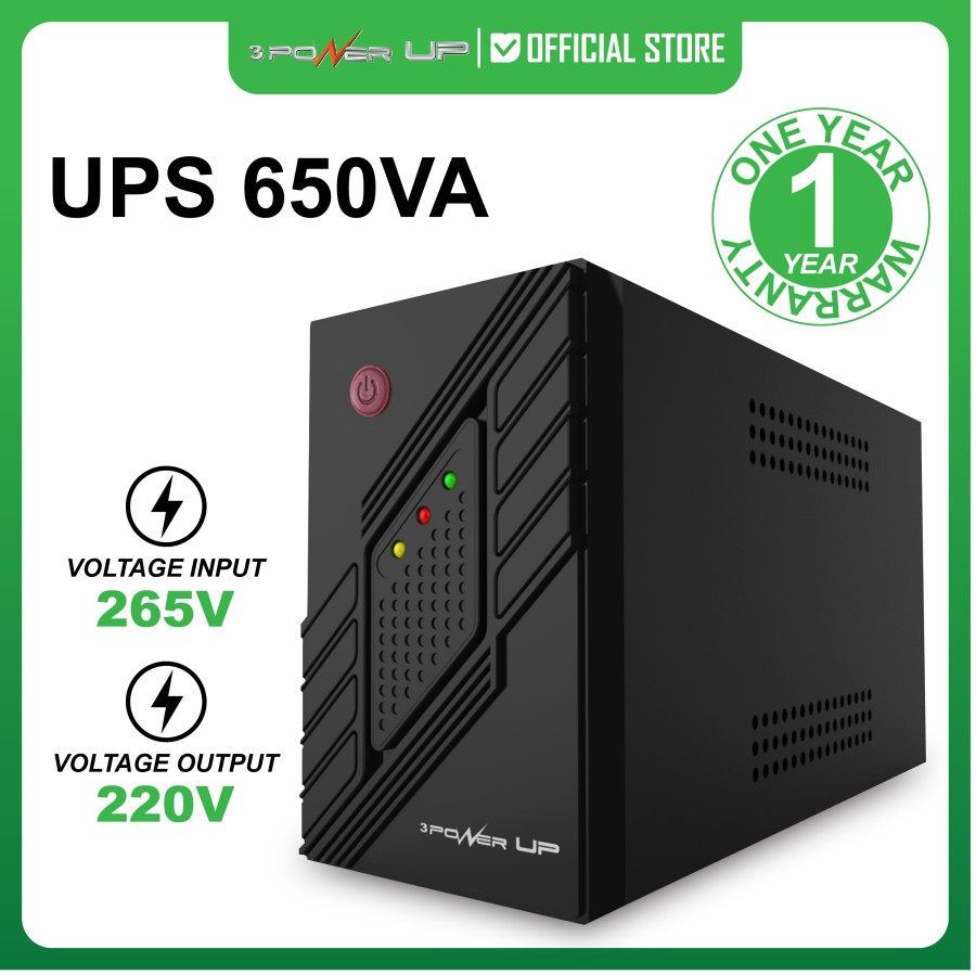 UPS 3 Power Up 650VA Garansi 1 Tahun AVR | Lazada Indonesia
