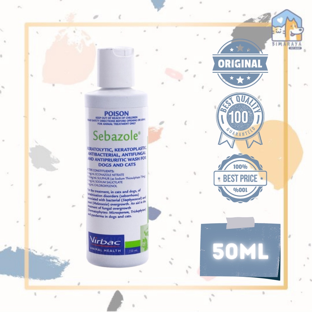 VIRBAC SEBAZOLE 50ML / SHAMPOO KUCING / SHAMPOO ANJING REPACK | Lazada ...