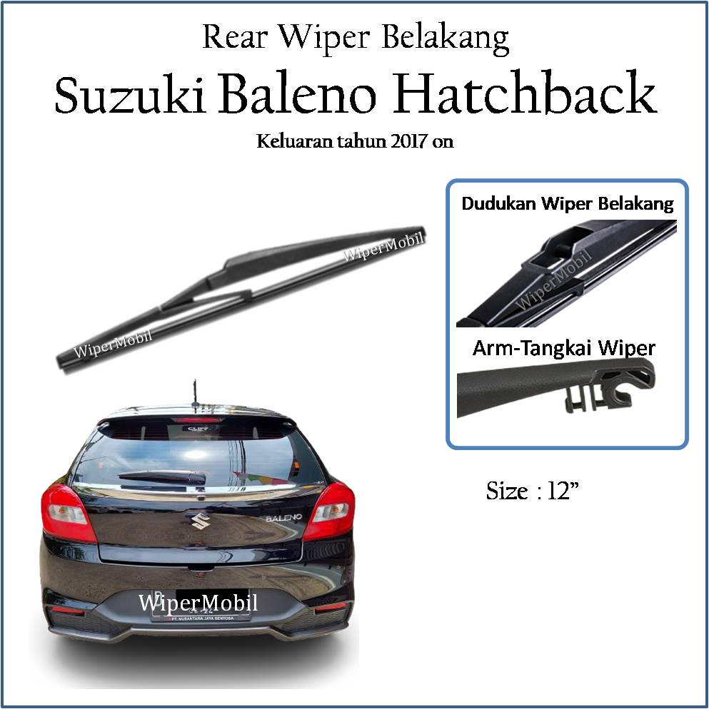 Wiper Kaca Belakang Suzuki Baleno Hatchback 2017 2018 2019 2020 2021 ...