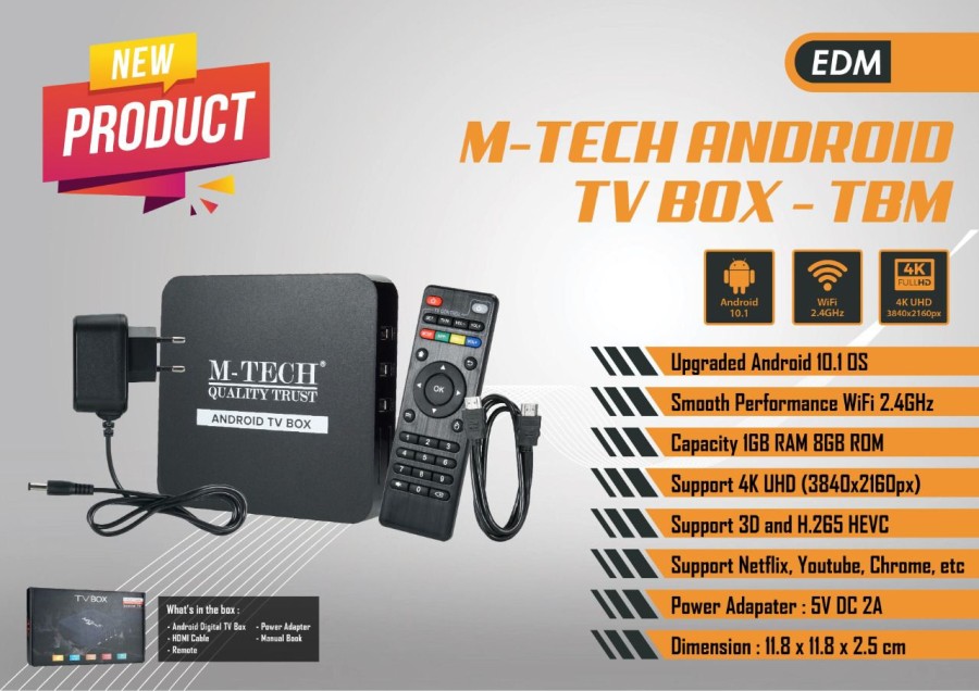 Android TV BOX MTECH 4K Smart TV Box TBM | Lazada Indonesia
