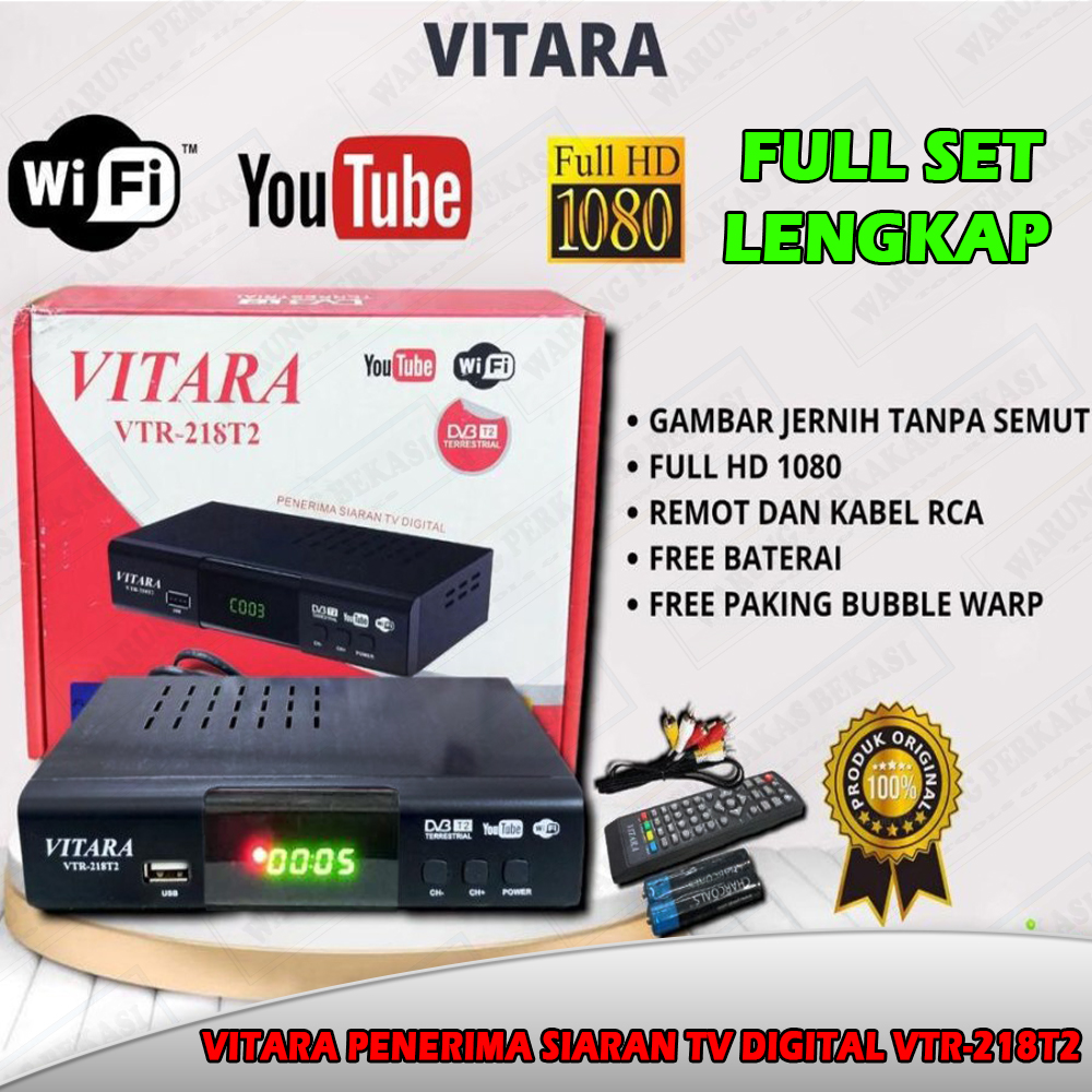 VITARA Set Top Box DVB T2 Full HD 1080P Penerima Siaran TV Digital VTR ...