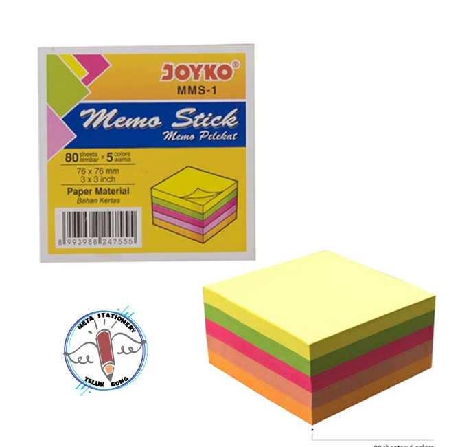 Memo Stick / Sticky Note / Kertas Memo / Memo Tempel Joyko MMS-1 ...