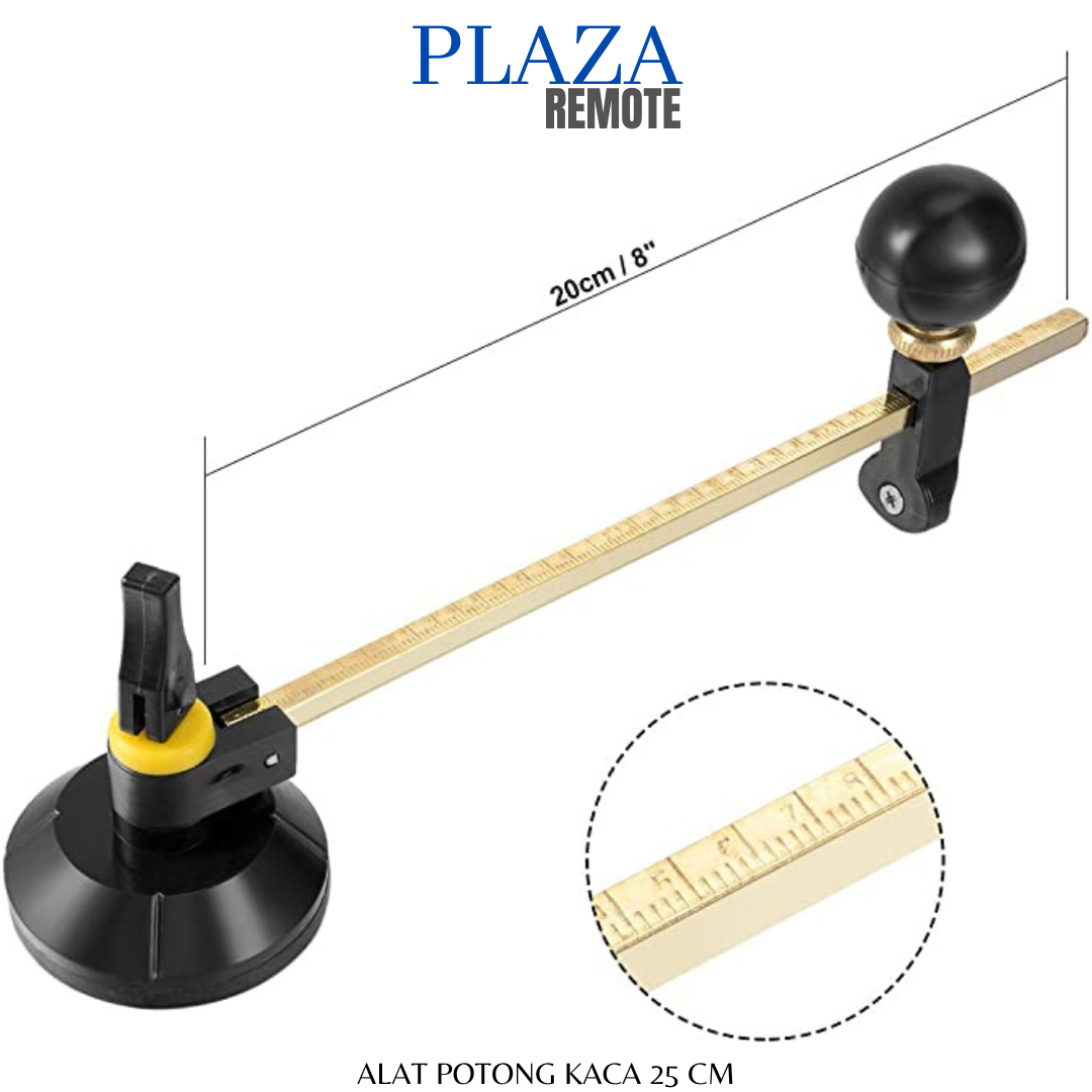 CIRCULAR GLASS CUTTER JANGKA ALAT POTONG KACA DIAMETER ADJUSTABLE 40 CM ...