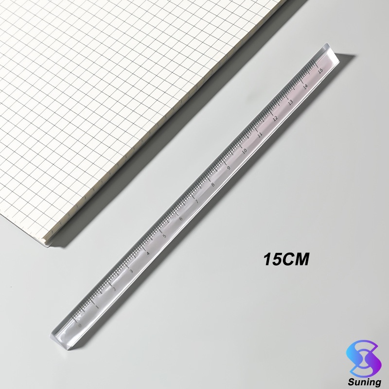 Transparent Triangle Ruler Penggaris Segitiga Transparan Cute 15cm ...