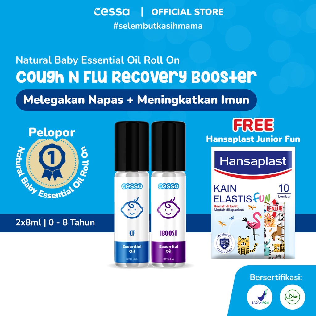 CESSA HAPPY NOSE COUGH N FLU RECOVERY BOOSTER FREE HANSAPLAST JUNIOR FUN | Lazada Indonesia