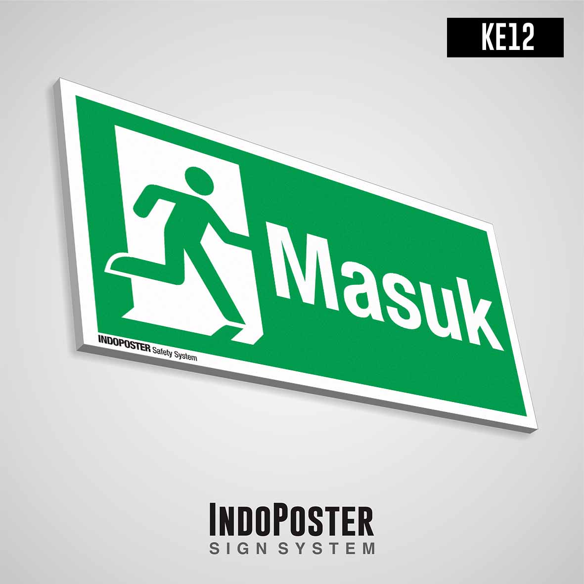 Safety Sign Emergency Rambu K3 PVC Tanda Pintu MASUK | Lazada Indonesia