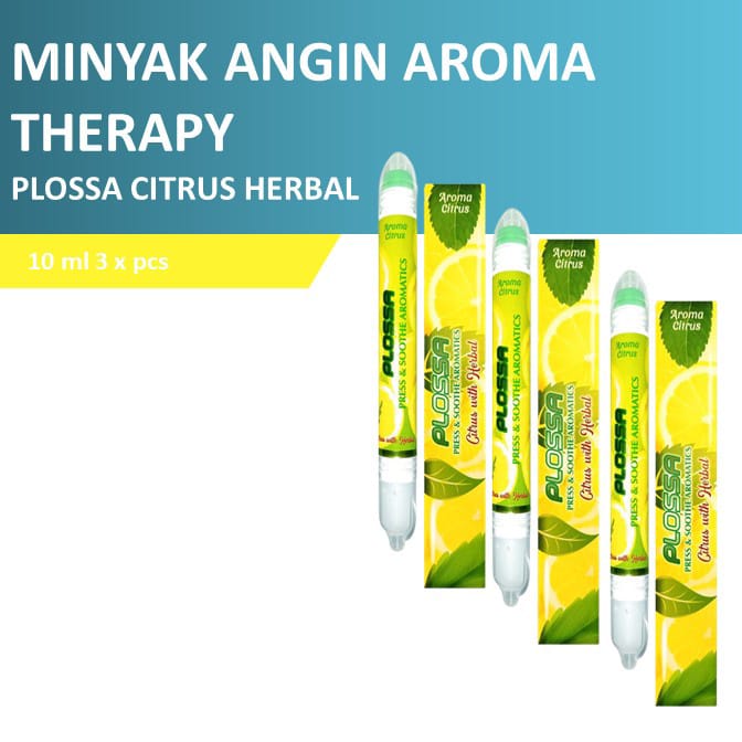 Plossa minyak angin aromatherapy 4in1 - citrus 3 pcs | Lazada Indonesia