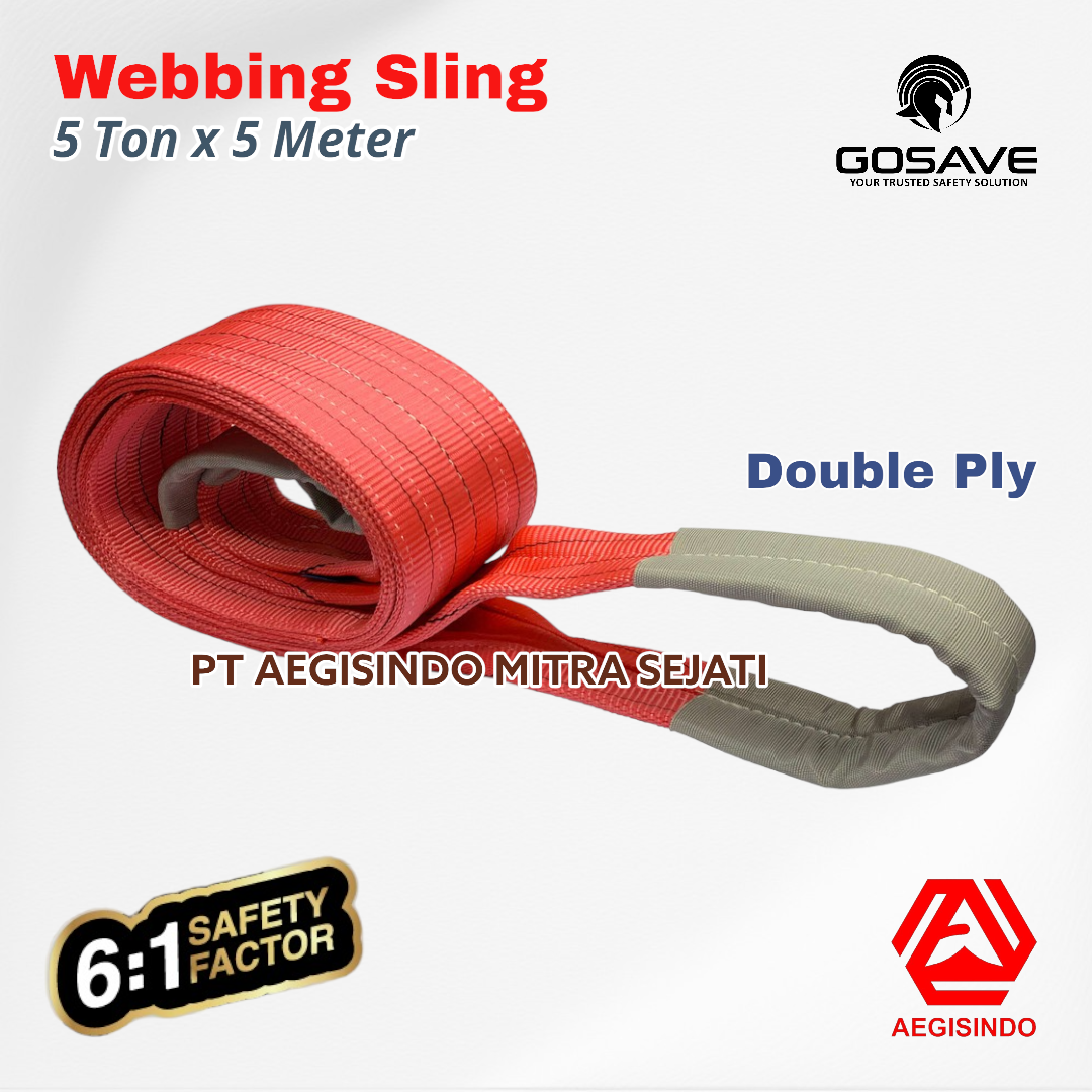 Webbing SLING 5 Ton x 5 Meter Tali Pengangkat Barang | Lazada Indonesia