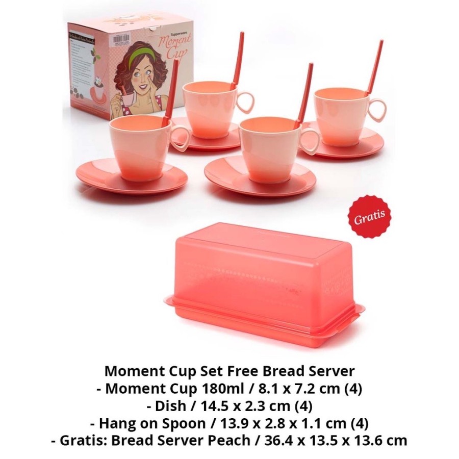 Tupperware moment cup free bread server cangkir kopi free kotak roti ...