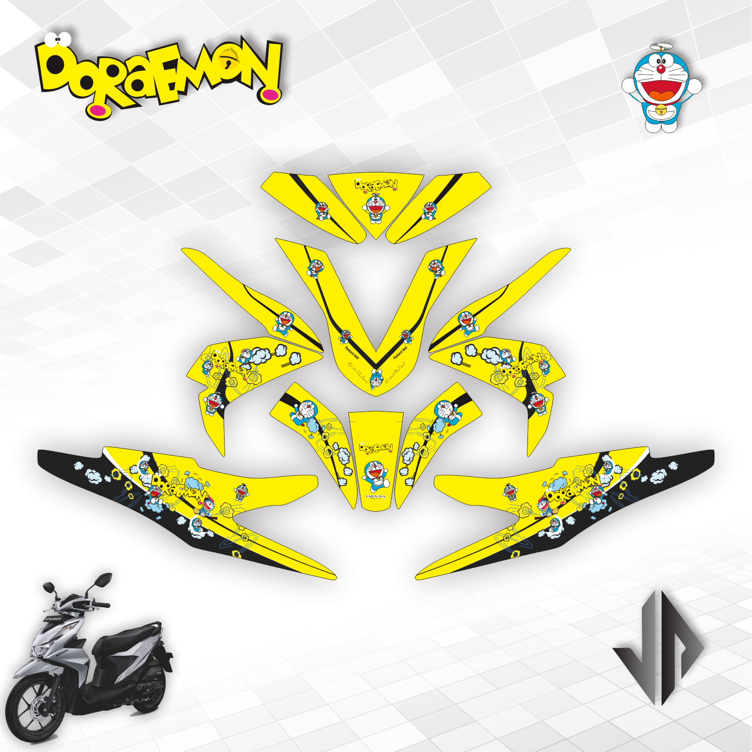 Decal Sticker / Stiker Beat ESP 2020 2021 2022 2023 23 Doraemon ...