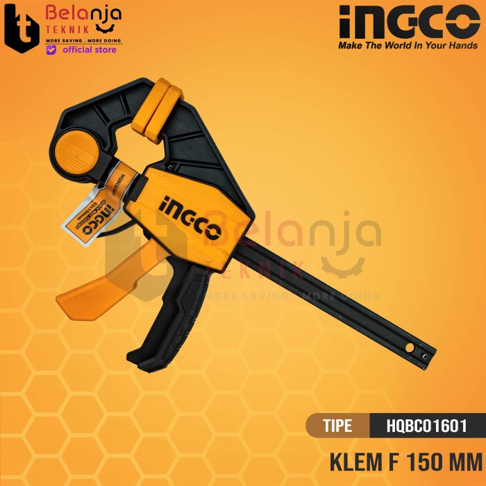 Ingco Quick Bar Clamps Release 6 Inch Catok Kayu Kaca Klem F HQBC01601 ...