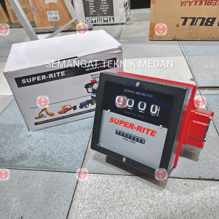 ALAT UKUR MINYAK FLOWMETER FLOW METER 4 DIGIT 1,5" 1.5" 1,5 SUPER RITE ...
