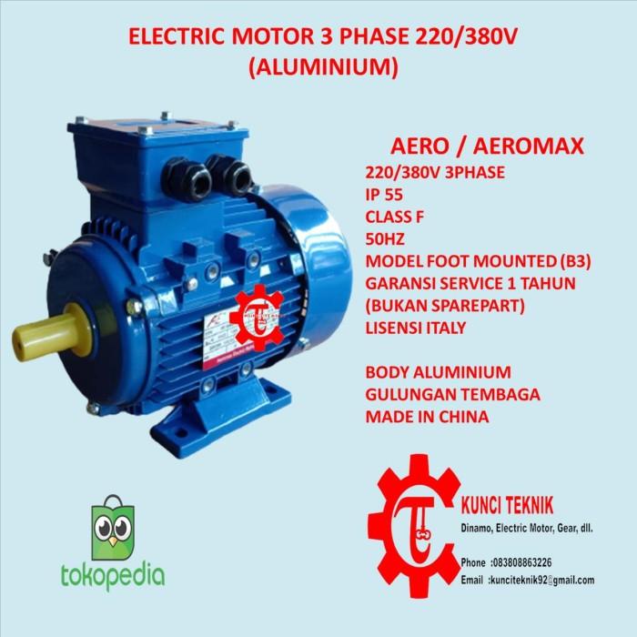 1/2 HP 0,37 KW 3 PHASE 4 POLE ELEKTRO MOTOR/DINAMO/MOTOR INDUKSI B3 ...