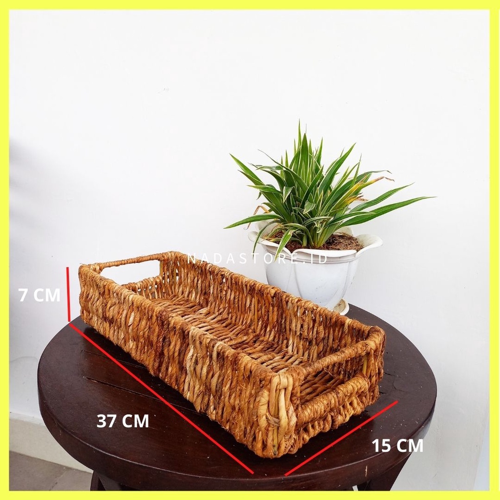 Napkin / Tray Panjang / Baki / Long Tray Anyaman Enceng Rangka Besi ...