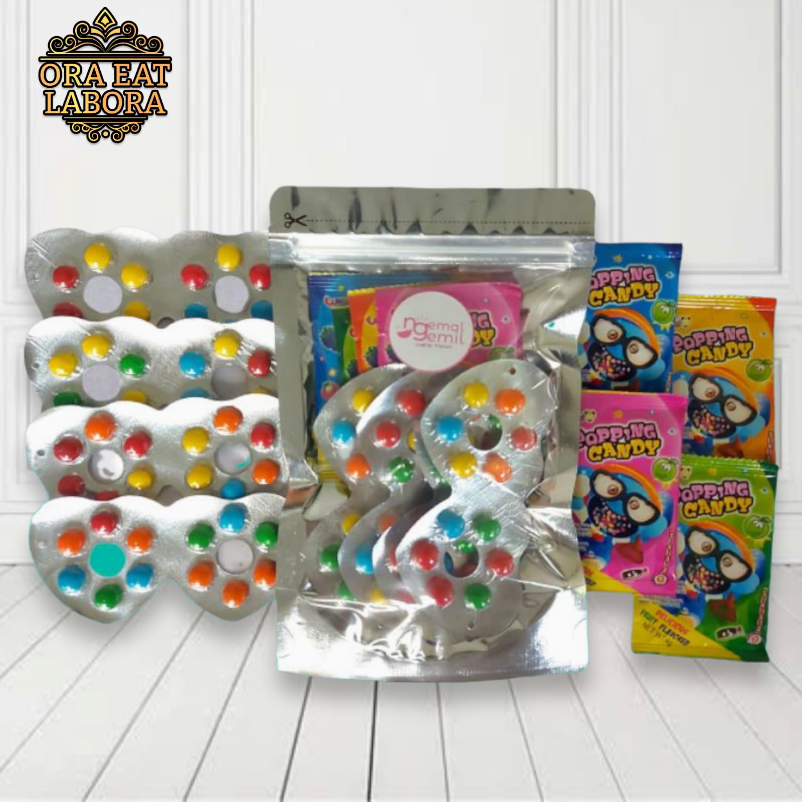 Permen Popping Candy Mix Coklat Kacamata Permen Tiktak Coklat Warna ...