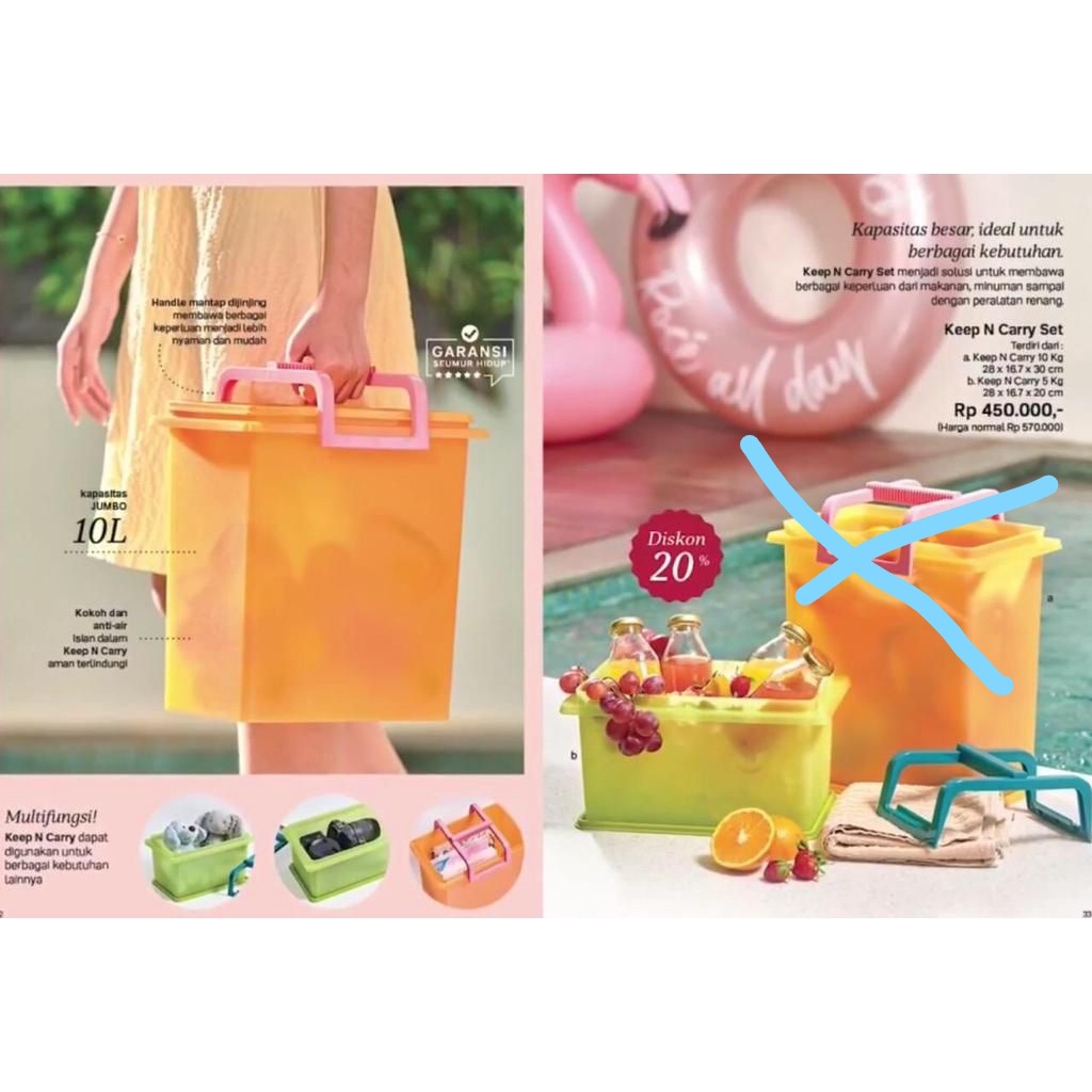 Tupperware Keep N Carry 5kg Hijau | Lazada Indonesia