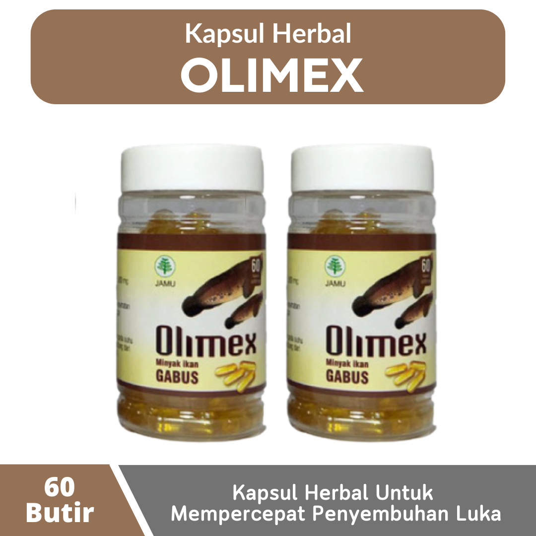 Kapsul Olimex Minyak Albumin Ikan Gabus Obat Luka Agar Cepat Kering | Lazada Indonesia