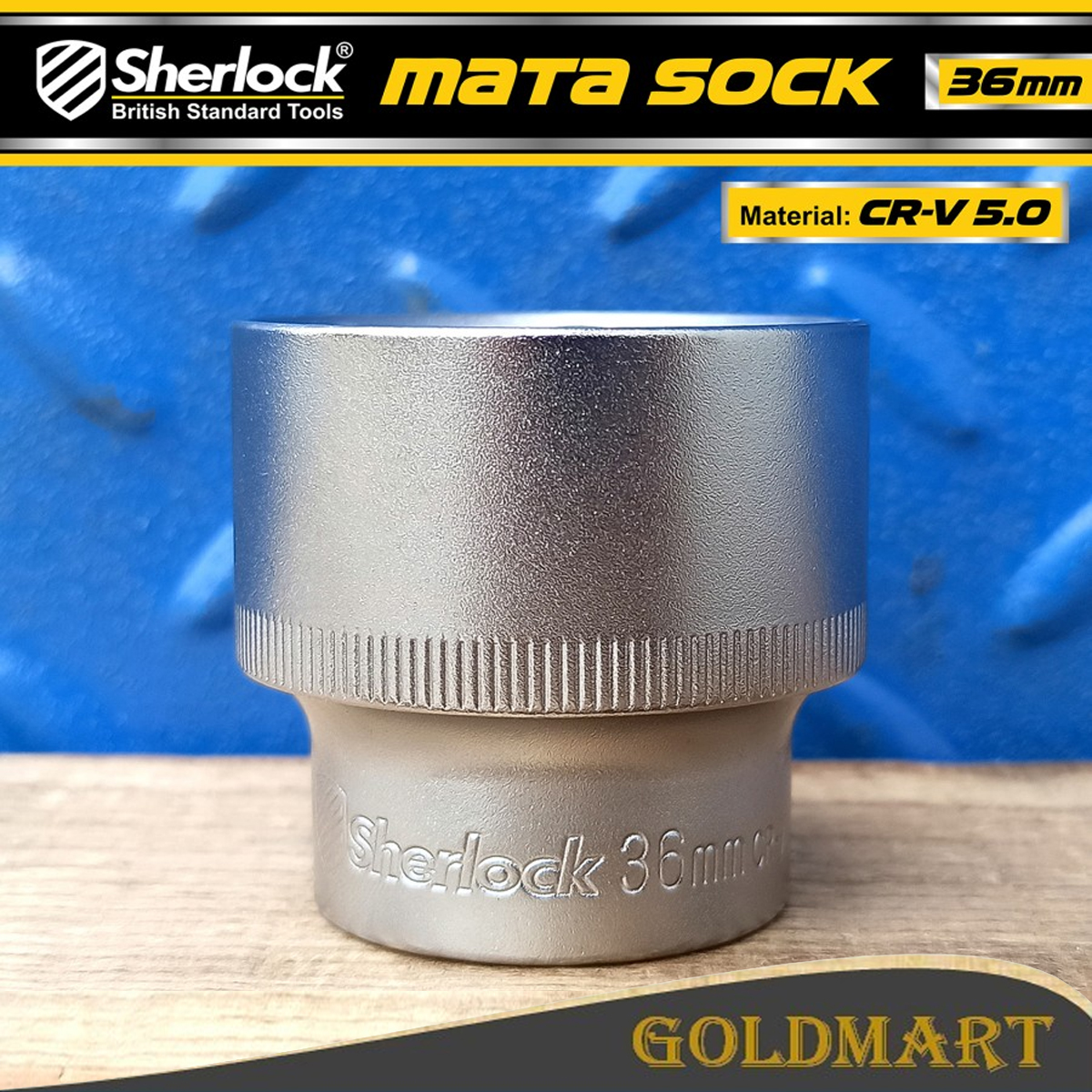 Kunci Shock 36 mm 6 PT Original Sherlock Mata Sok/Sock 1/2 inch ...