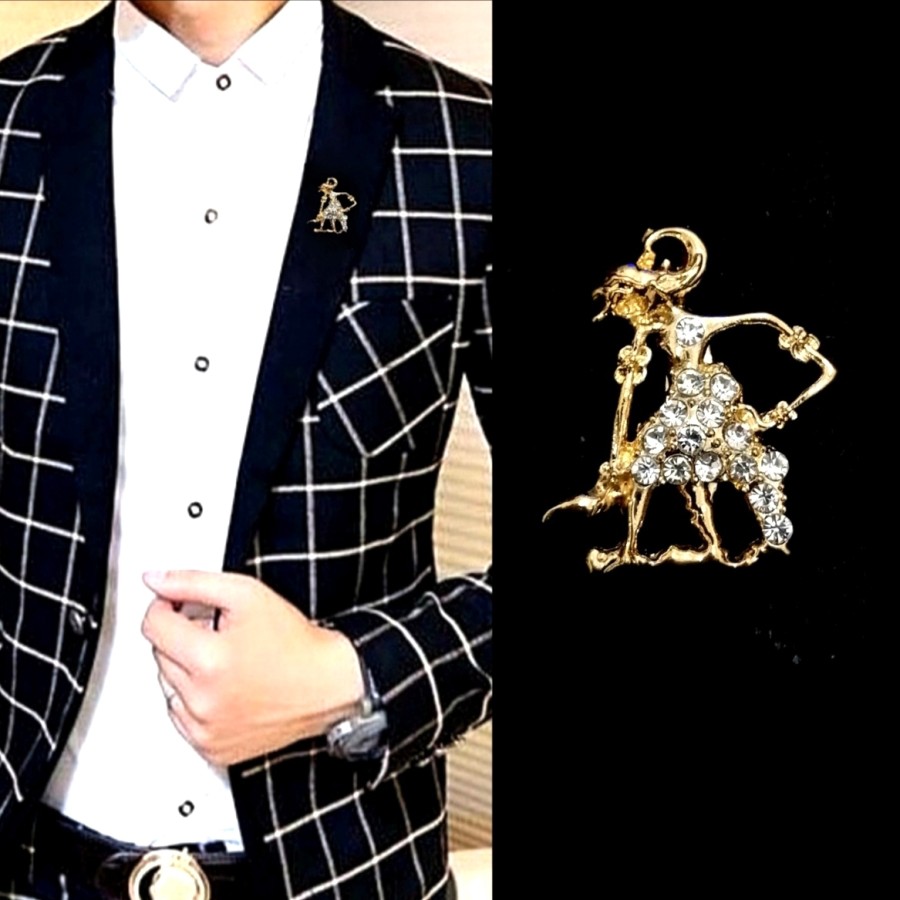 Metal Gold Wayang Arjuna Pin Bros Jas Kameja Tuxedo Mens Pria | Lazada Indonesia