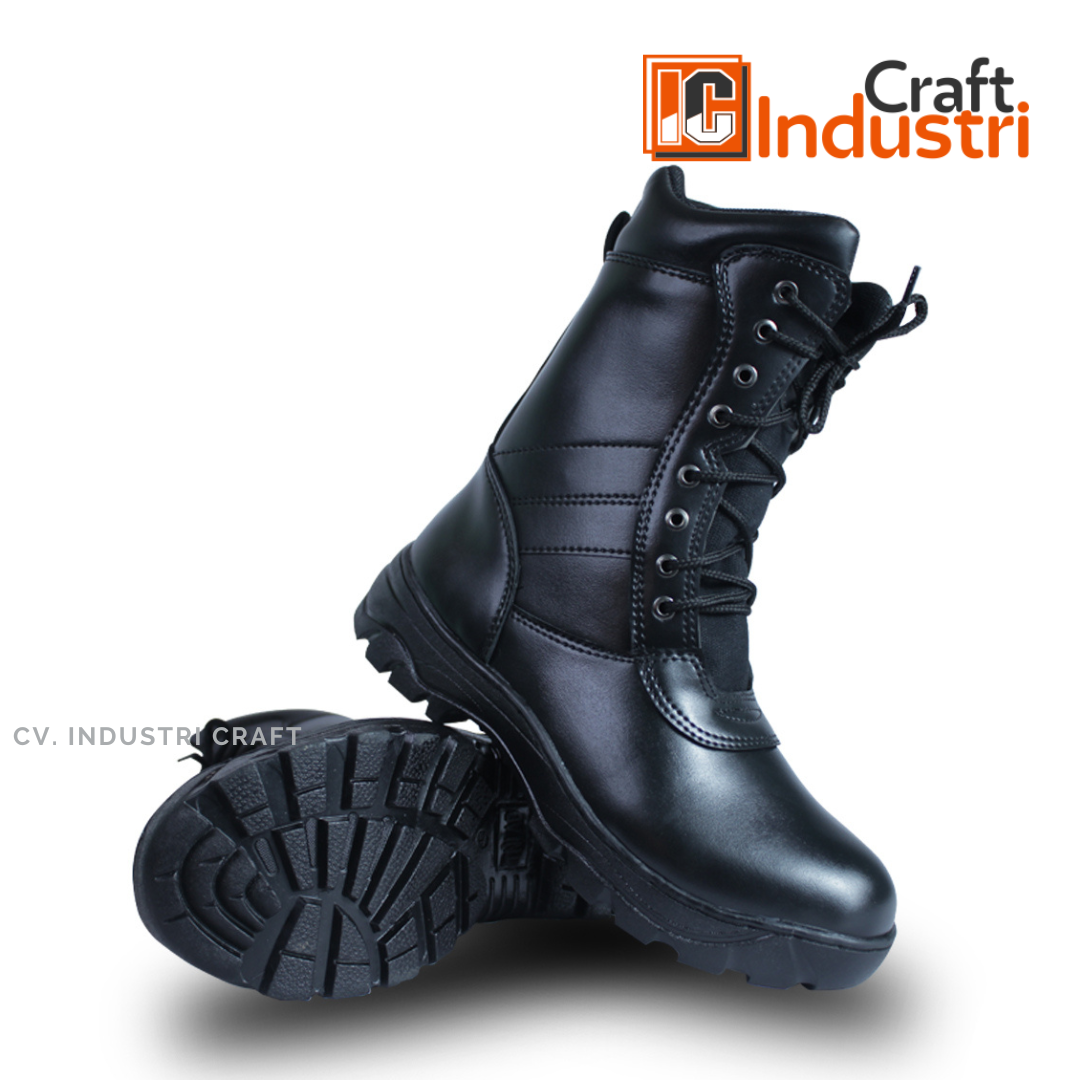 Sepatu PDL TNI AD Satpam Security Banser Polri Polisi Sol Karet ...