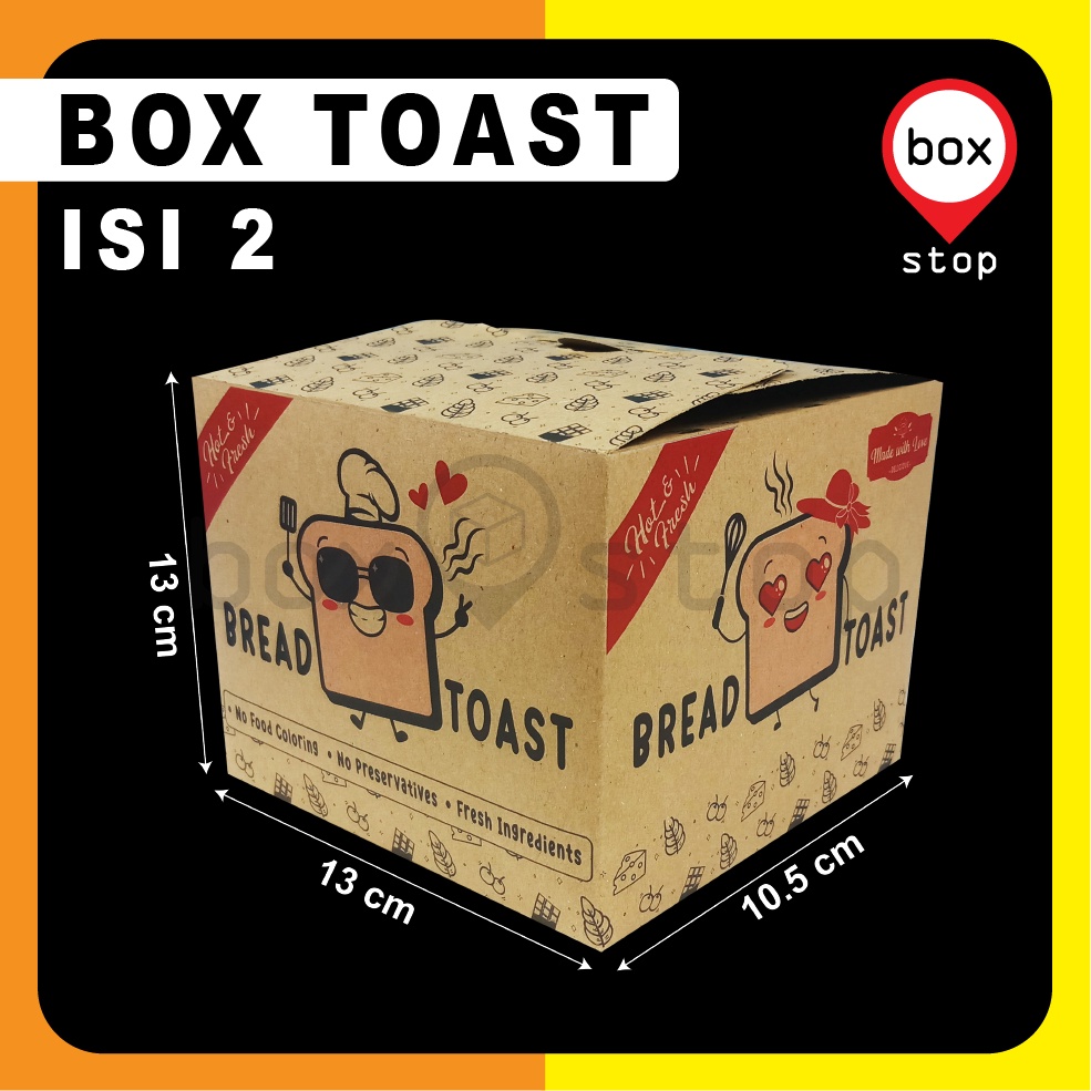 Box Toast - Kotak Roti Bakar TAKE AWAY - HAPPY FAMILY ed -KRAFT COKLAT ...