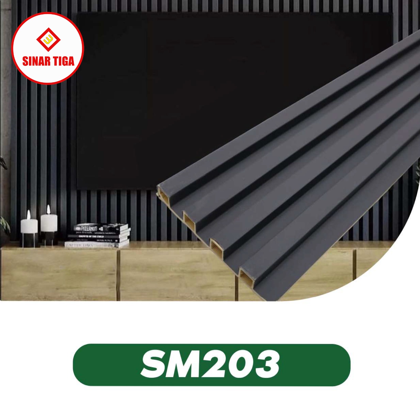 Wpc Wall Panel Dekor Dinding 3meter Kisi Kisi Motif 24mm 300x15 ...