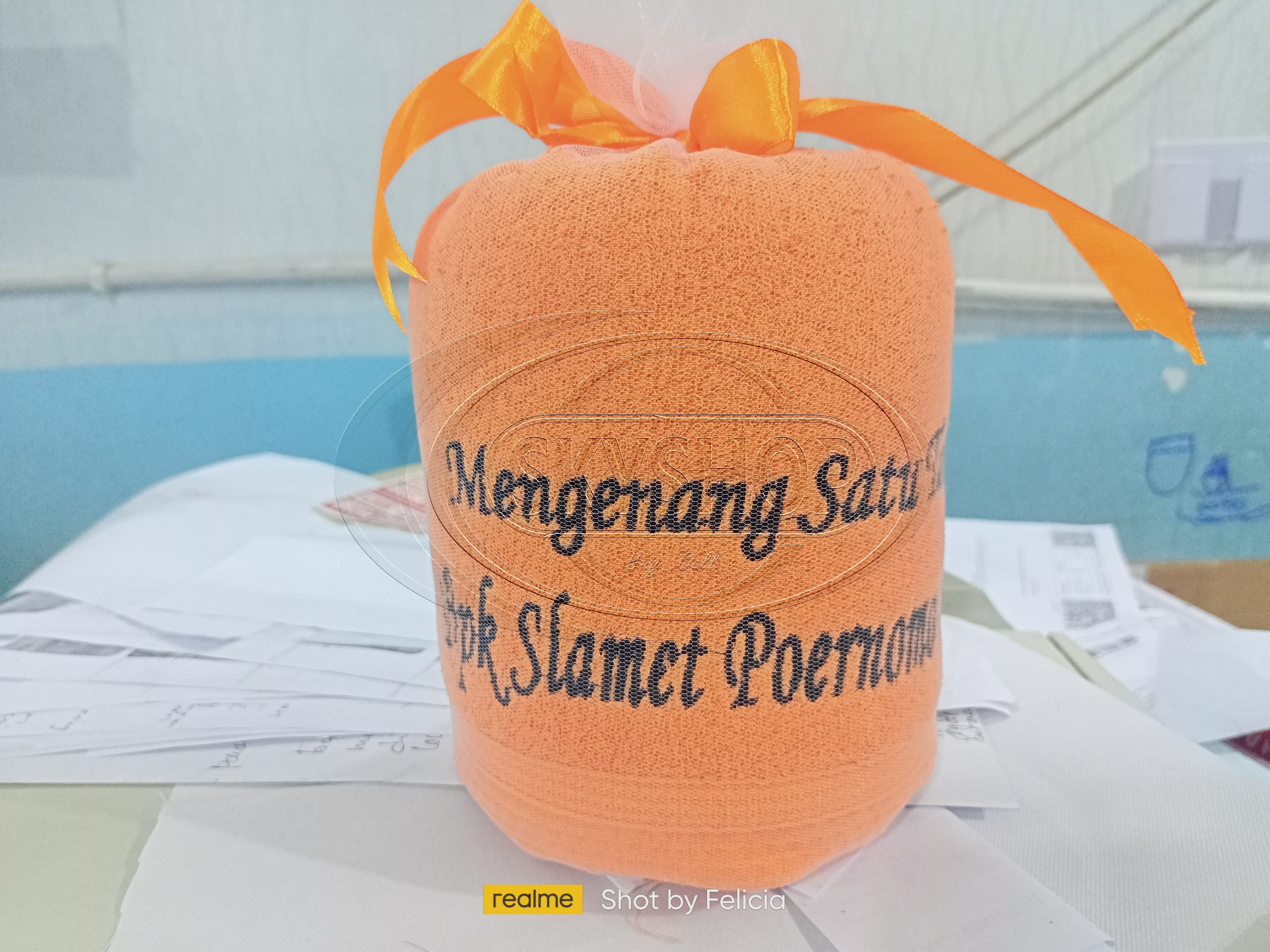 Handuk 60 x 120 Plus Packing Tile Bordir Komputer Custom Merk Anjoly ...