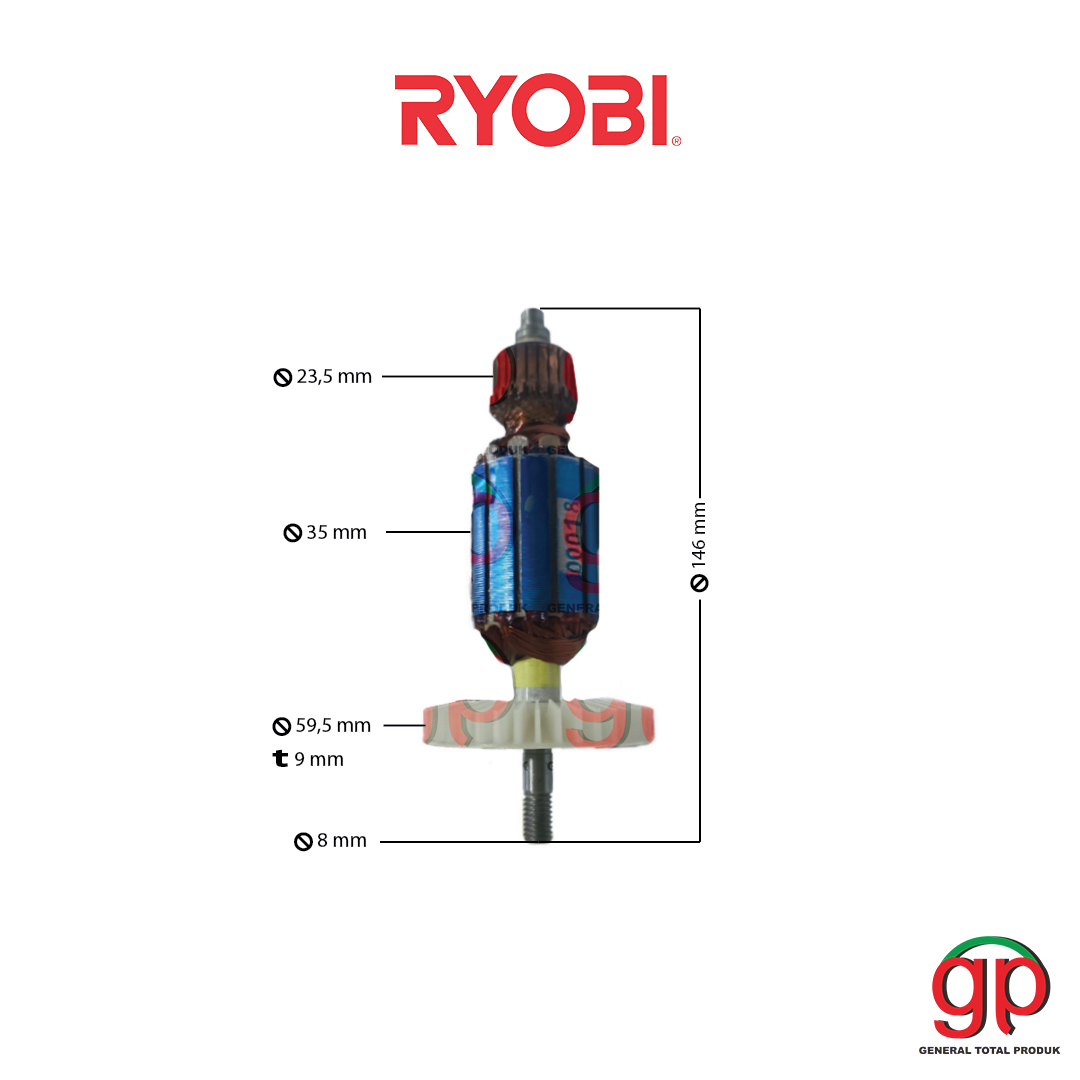 Armature HL83 RYOBI Angker Mesin Pasah / Planer HL 83 Serut Ketam Kayu ...
