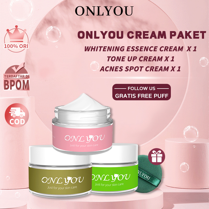 【COD】4pcs ONLYOU Star Bright Tone Up Cream & whitening essence cream ...