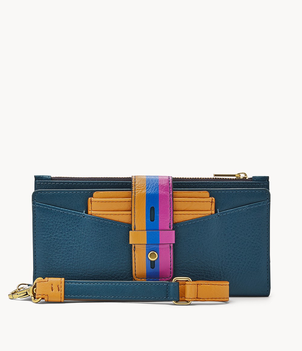 Fossil Willa Slim Tab Wallet Twilight Blue Leather SL6339497 | Lazada ...