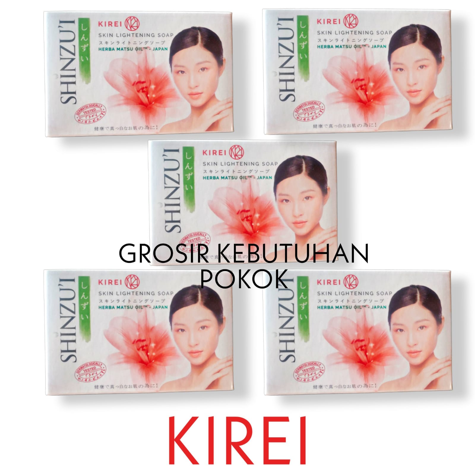 PAKET 5 pcs atau satuan SHINZUI [80 gram] Sabun Batang Skin Lightening Bar Soap matsu kirei 80 ...